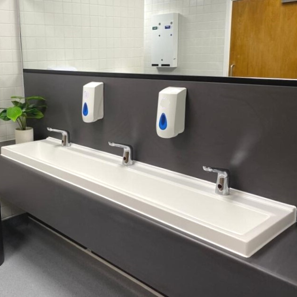 Solid Surface Wash Trough 1800mm For Cabinet or Underframe Mounting